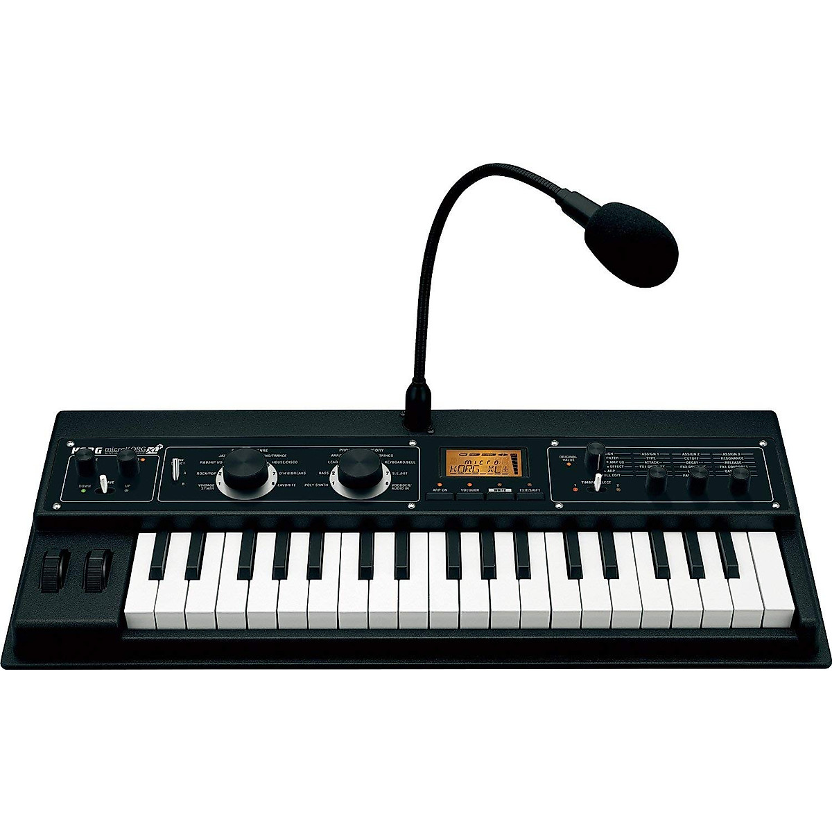 Korg microKORG XL+ 37-Key Synthesizer/Vocoder Bundle with Knox Gear Keyboard Stand and 1/4-Inch to 1/4-Inch 8mm TS Cable (2-Pack) (4 Items)