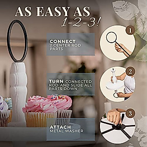 K'DCOR Two Tier Tray with Metal Legs - 2 Tiered Tray Stand - farmhouse centerpieces for dining room table - Tier Tray Stand - Tiered Trays - bandejas decorativas para mesa de sala