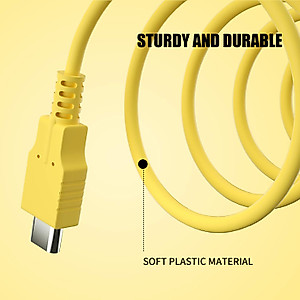 HEATFUN Yellow USB C Charger Cable for Switch, MacBook, Pixel C, LG Nexus 5X G5, Nexus 6P/P9 Plus, One Plus 2, Sony XZ and More - Fast Charging (4.92ft)