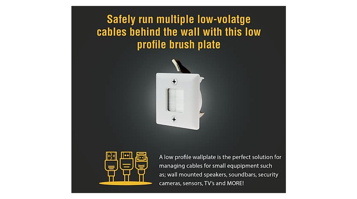 DATA COMM 2x2 Wall Plate for Cable Management