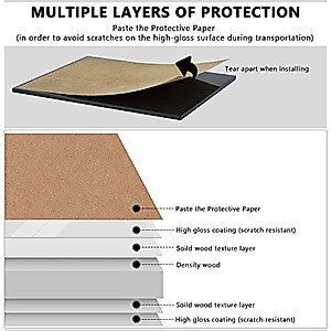 HNEBC Auto LED Nightstand with 2 USB Charging Station, High Gloss Black Nightstand Side Table with 2 Drawers,Bedside Table has Infrared Induction/3 Color LED Lighting/Adustable Brightness(Black)