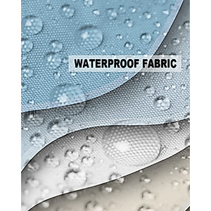 MUSWEDSEP Blue Stripe Outdoor Pillow Covers Pack of 2,Ocean Beach Modern Geometric Waterproof Throw Pillow Cover,Brown Gradient Water Ripple Decorative Cushion Case for Patio Garden Couch Sofa