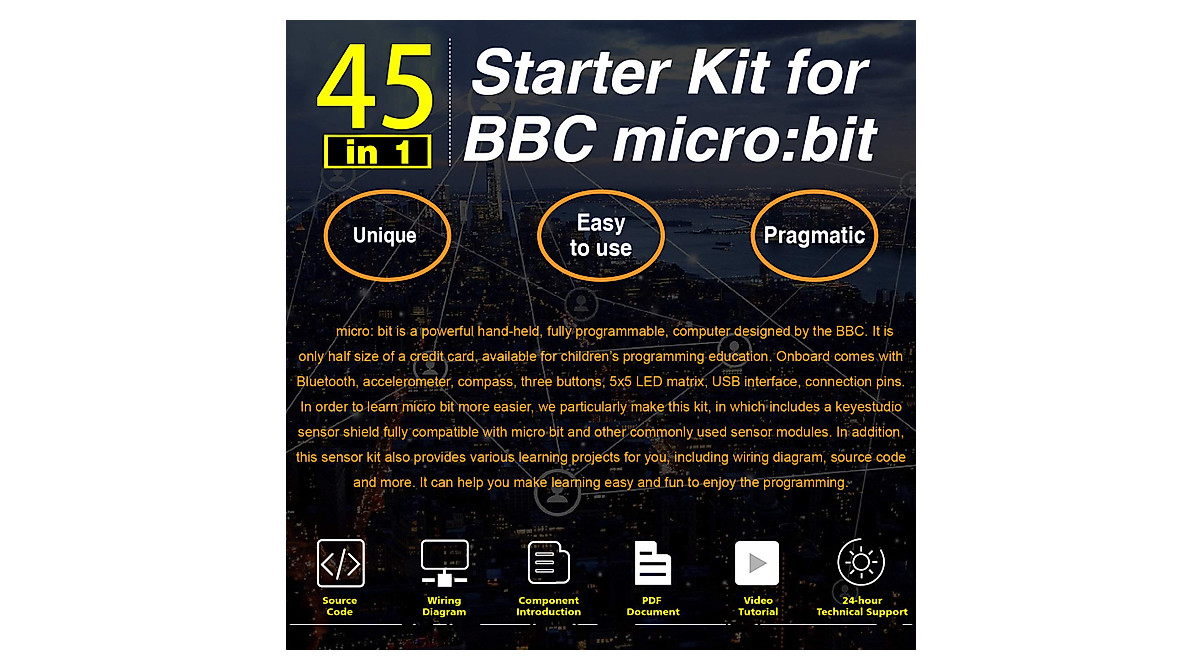 KEYESTUDIO 45 Sensors Kit for BBC Micro:bit - Start Coding