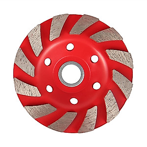 TEMKIN Grinder Wheel Disc Wood Carving Disc Diamond Grinding Wheel Disc Bowl Shape Grinding Cup Concrete Granite Stone Ceramic Cutting Disc Power Tools (Size : Red)