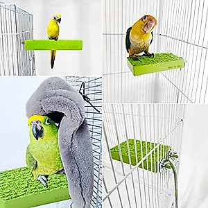 GIFANK Bird Heater for Cage Bird Perch Stand Warmer Snuggle Up for African Grey, Parakeets, Parrots, Small Birds 12V 3.3"x6"