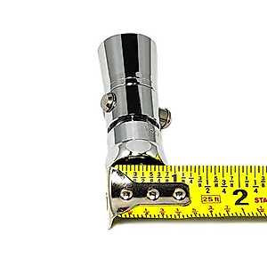 Shower Head Solid Brass Construction with Push Button Flow Control or Shut Off, Water Saver, Polished Chrome