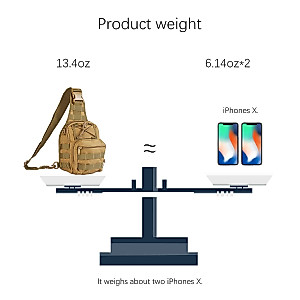 ROARING FIRE Tactical Single Shoulder Bag, Crossbody Military Backpack, Molle Assault Sling Backpack for EDC, Camping, Hiking, Trekking, Cycling, and Outdoor Sports