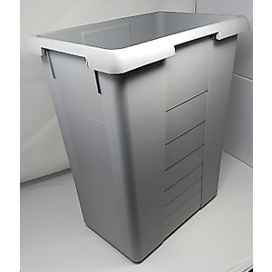 Kitchen Inventions Hailo 42 liters Large Replacement Waste Bin Euro Cargo Trash for Commercial and Residential use 44.38 Quart Capacity - Gray