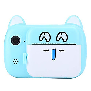 Kafuty-1 Portable Children's Camera with 2.0 Inch HD Screen, OneClick Smart Focusing, AntiShake, 2400W Pixel Dual Lens Polaroid Camera, The Best Gift for Kids, Child (Blue)