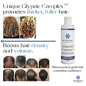 Rx Systems Pharmacy Grade Hair Growth Conditioner For Men And Women From Stops Thinning While Strengthening Vitality and Thickening Hair | pH Balanced | Treats Hair Loss