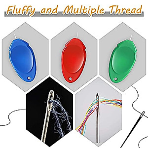 Needle Threaders, TOOVREN Needle Threader Tool, Needle Threaders for Hand Sewing with Clear Box, Simple Needle Threader Great for Needle Work, Sewing Machine, Embroidery, Cross-Stitch, 5 Colors Random