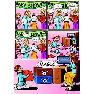 Bear Toy Storage Box Large Size for Boys & Girls - "16x12x10" Toy Chest Organizer for Kids - | Collapsible | Handles | Flip-Top Lids | - Fabric Foldable Bin for Playroom - Nursery Room Organization