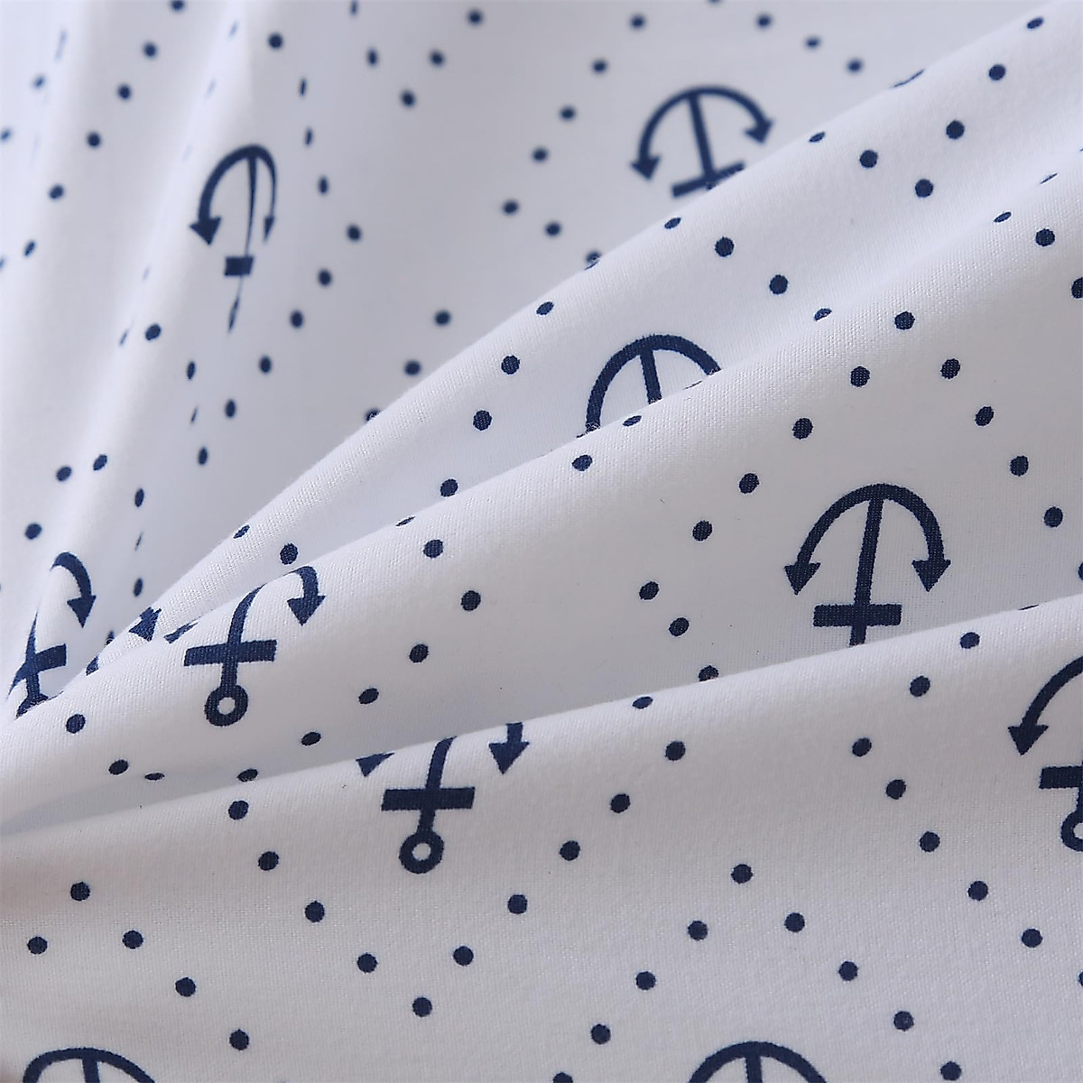 Wowelife Nautical Crib Bedding Sets 3 Piece Whale Crib Comforter Bed Set Sea Crib Bedding Set Nursery Bedding Set with Comforter,Skirt and Fitted Sheet