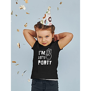 I'm Three 3rd Birthday Shirt Gifts for 3 Year Old Boy Girl Toddler Kids T-Shirt 3T Black