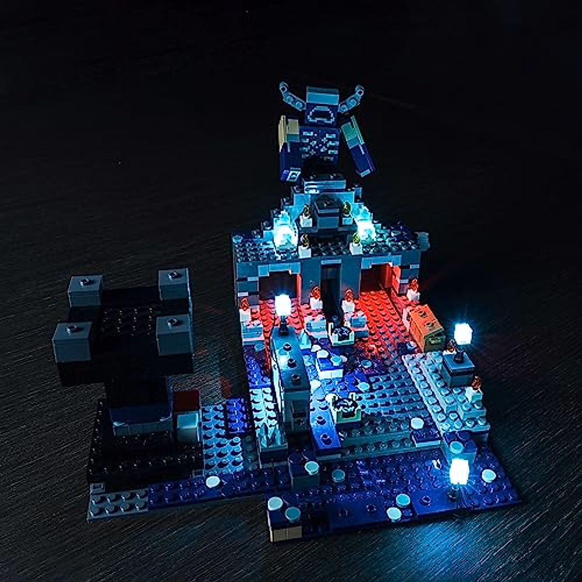 LocoLee LED Light Kit for LEGO Minecraft The Deep Dark Battle 21246, DIY Lighting Set Accessories Compatible with LEGO The Deep Dark Battle for Fans, Creative Decor Lego Light (Lights Only, No Models)