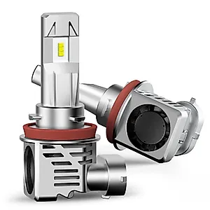 cueclue 2 PCS Car 9005/HB3 Led Car Light, 6000K 4800LM Ultra-high Brightness 1:1 Mini Size Bulb Replacement, Direct Plug-in Integrated Fog Light, Universal Lighting Parts for Cars (White)