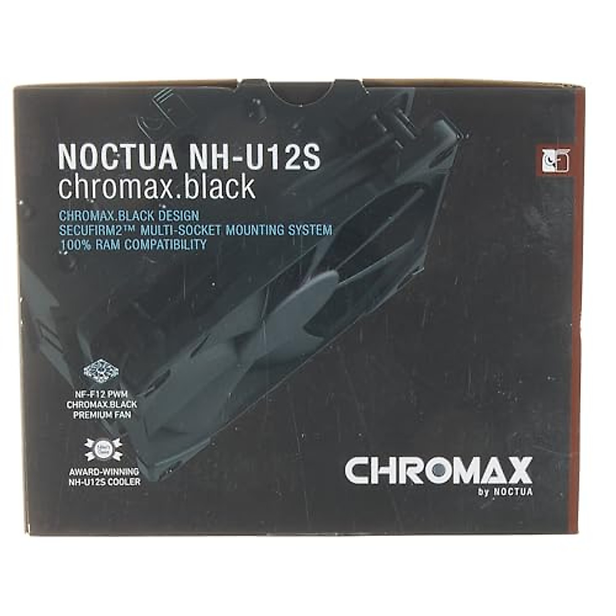 Noctua NH-U12S chromax.Black, 120mm Single-Tower CPU Cooler (Black)