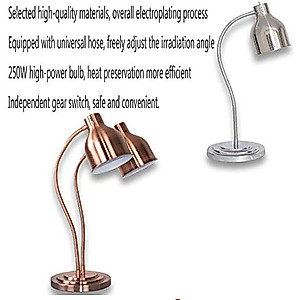 Single-Head Heating lamp Buffet Hood Pizza Insulation lamp commercially Available Food Coloring Display Light Double Head Food Barbecue lamp Documentation and Household Pizza Food Warmer Suitable for