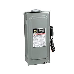 Square D - 600-Volt 30-Amp 3-Point Nema-3R HU361RB Switch Not Fusible Hd 600V 30A 3P Nema3R, White