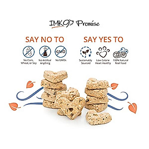 All Natural Puppy Peanut Butter Training Treats - Low Calorie Dog Treats – Low Fat Diet for Pets - Vegetarian, Baked, Crunchy Biscuits - Heart Shaped, Healthy Fiber, No Grain-Gluten, Made in USA