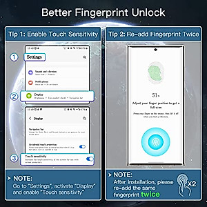 JETech Privacy Screen Protector for Samsung Galaxy S23 Ultra 5G 6.8-Inch with Camera Lens Protector, Anti-Spy Flexible TPU Film, Fingerprint Unlock Compatible, 2-Pack Each