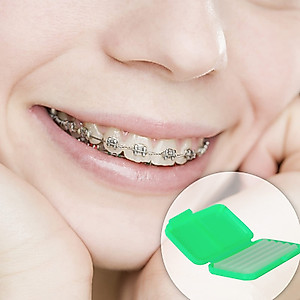 Aoutrow12 PACK Braces Wax Dental Wax with Colorful Storage Cases, 60 Orthodontic Wax Strips for Braces Aligners Wearer