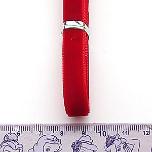 Chenkou Craft 30 Yards 3/8" Velvet Ribbon Total 30 Colors Assorted Lots Bulk (Multicolored, 3/8"(10mm))