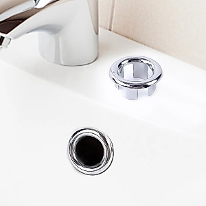 4-Pack Sink Circular Overflow Hollow Ring,Overflow Drain Cover,Kitchen Bathroom Sink Hole Round Basin Cover,Bath Sink Hole Overflow Drain Cap Insert in Hole Spares (White)