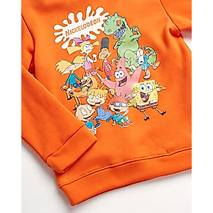Nickelodeon Boy's Hoodie Sweatshirt - SpongeBob, Thomas & Friends Tank Engine, Rugrats, Boys Sweatshirt (2T-7), Size 5, Rugrats Orange