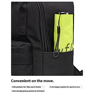 HotStyle BESTIE Mini Backpack Purse Small Bag with Multiple Pockets, Little Size Cute for Day Tirp, Travel & Everyday, Black