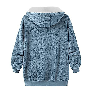 Winter Coats for Women Fashion,Scrub Jackets for Women Puff Sleeve Kawaii Teen Girls Hoodies Tops Aesthetic Plus Size Packable Pea Coat Blazer Heated Jackets for Women Blue