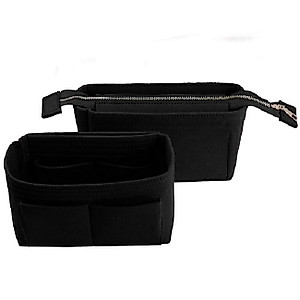 ZTUJO Purse Organizer,Bag Organizer,Insert purse organizer with 2 packs in one set fit NeoNoe Noé Series perfectly (Black)