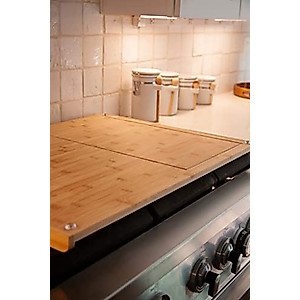 Noodle Board | Stovetop Burner Sink Covers for gas and Electric Stoves RV | Extra Work Surface | XL Serving Tray | Wood