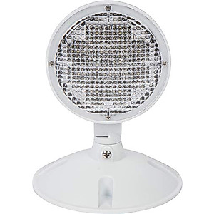 Morris Products Remote Emergency Light Head – Single Head LED Lamp, Weatherproof Emergency Exit Lighting – 3.6 Volts, 1.7 Watts, White, (73126)