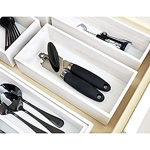 iDesign Renewable Paulownia Wood Collection Drawer Organizer Bin, 5" x 10" x 2.5", White Wash