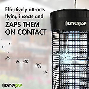 DynaZap DZ30200SR Outdoor Electronic Bug Zapper and Flying Insect Killer - All Weather Electric Mosquito Zapper Protects up to 1 Acre
