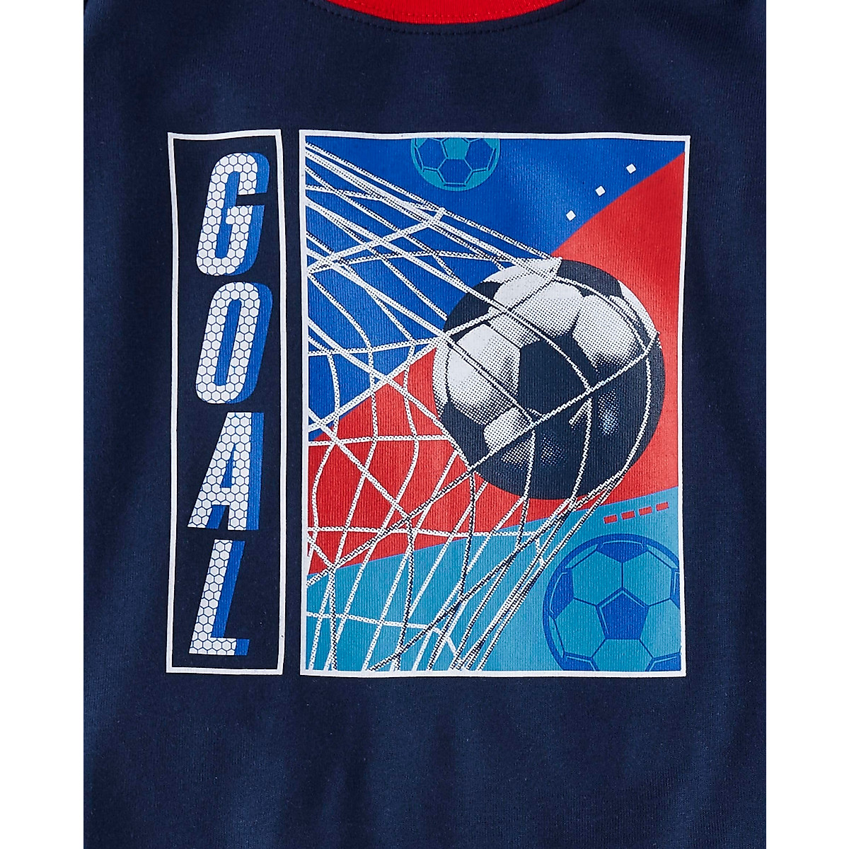 The Children's Place Boys' Long Sleeve Top and Pants Snug Fit 100% Cotton 2 Piece Pajama Set, Soccer Goal