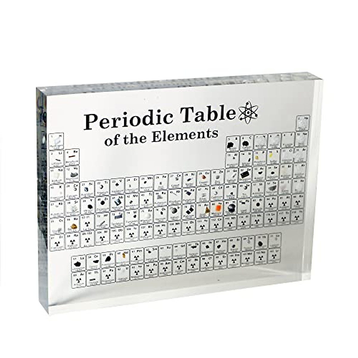 Periodic Table with Real Elements Inside | Element Display in Acrylic Stand, Perfect Gift for Students, Teachers, Scientists, Adults, and Children | 4.5” x 6”
