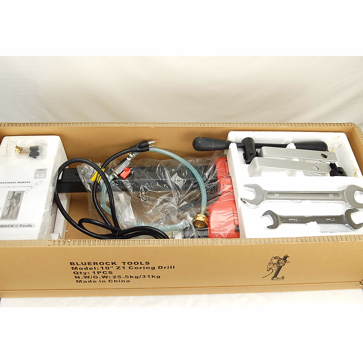 10Z1 Concrete Core Drill with Stand by BLUEROCK Tools - 2 Speed