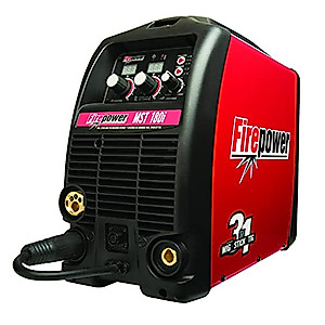 FIREPOWER 1444-0871 MST 180i 3-in-1 MiG, Stick and Tig Welding System, 180 Amp Max Output, 1/4" Max Plate Thickness, 50/60 Hertz, 9,000 Watt Generator, 208/230 VAC
