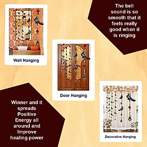 Garden Of Arts Indian Traditional Hanging 5 Layer Door Hanging, Wall Hanging, Decorative Hanging of 28 Inches Set of 2