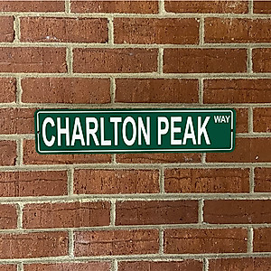 California Mountains Pick Your Mountain Compatible/Replacement for Charlton Peak United States Mountain Aluminum Metal Tin Street Sign Style Home Decor For Man Cave Poker Tavern Game Room