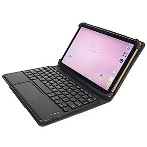 2 in 1 Tablet with Keyboard, 10.1 inch Tablet Support 4G LTE Cellular, Android 12, 8+256GB, 2.4/5G WiFi, MT6755 8 Core CPU, 8MP+16MP Tablet PC (US Plug)