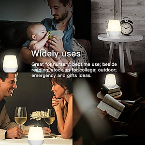 Baby Night Light for Kids - USB Rechargeable Small Touch Night Light - Nursery Night Light for Breastfeeding, Sleeping and Relaxing (Egg Warm)
