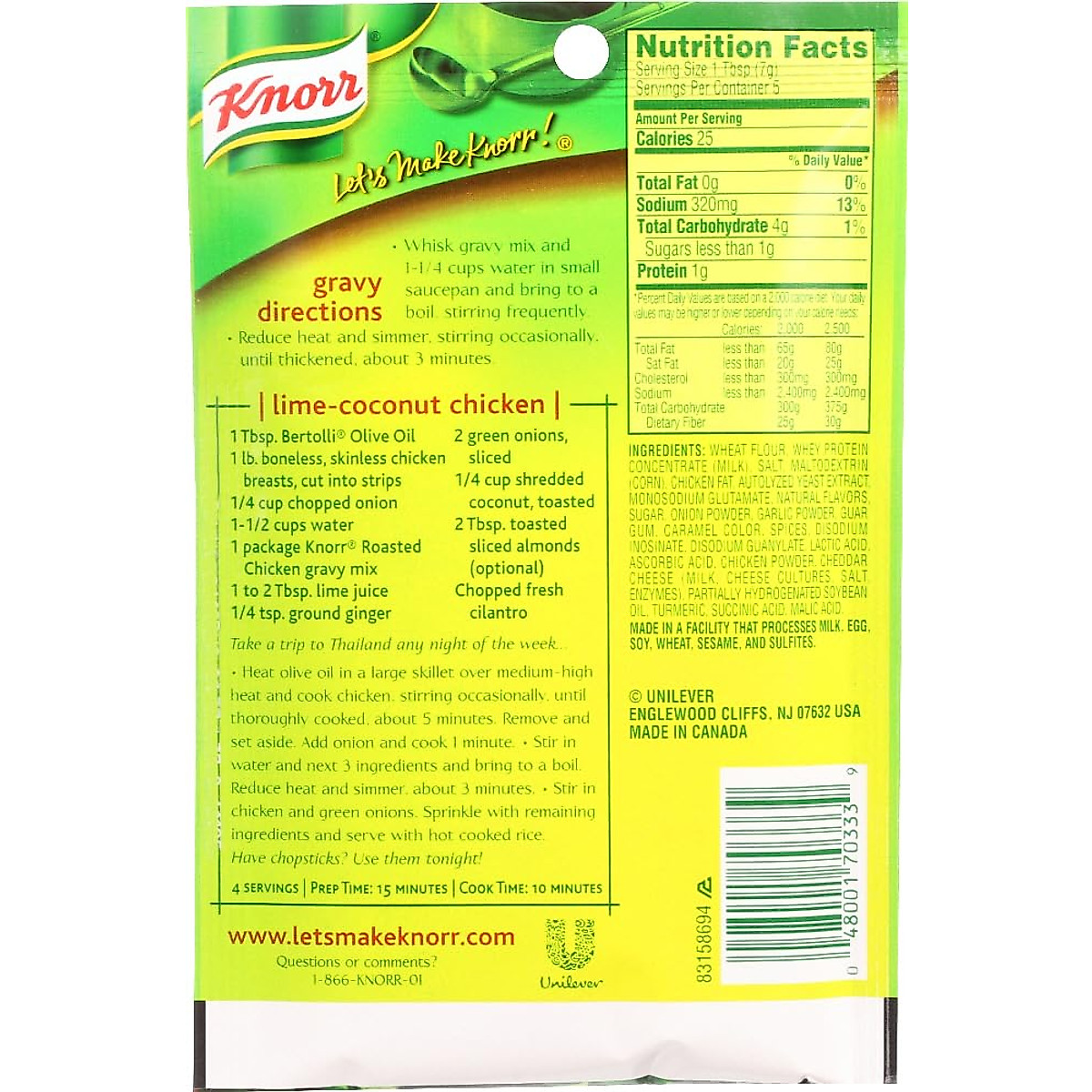 Knorr Roasted Chicken Gravy Mix - 1.2 oz3