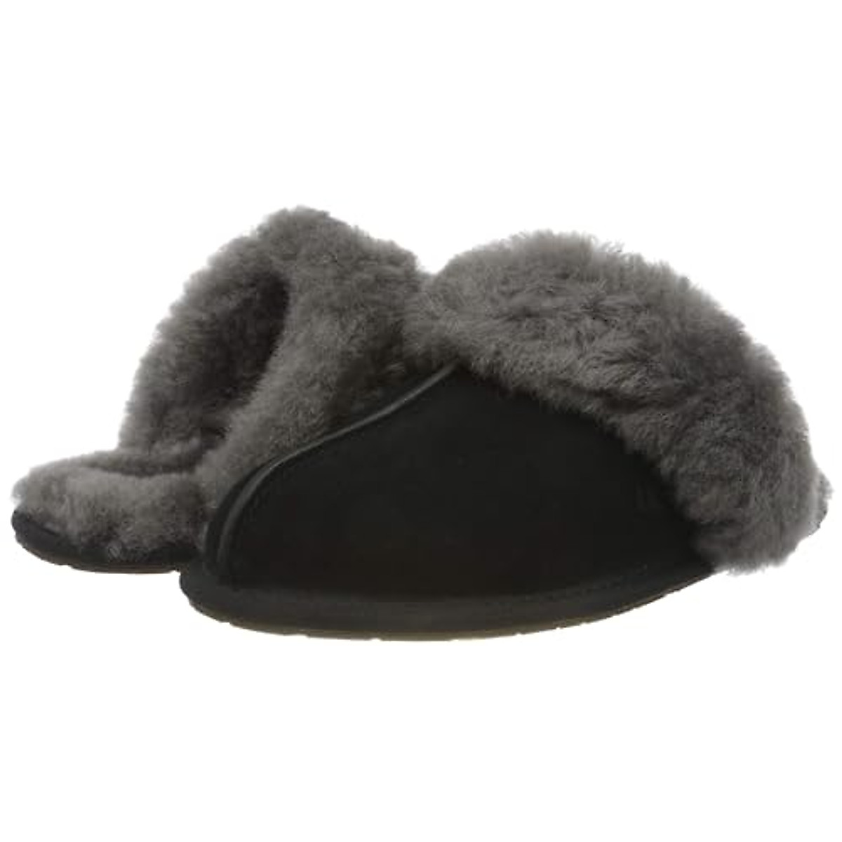 UGG Women's Scuffette Ii Slipper, Black/Grey, 08