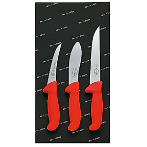 F. DICK – ErgoGrip Knife Set - 3 piece hunting knife set consisting of boning knife, skinning knife & cut-off knife - Ideal for hunters - NSF Certified - High carbon - Ultra sharp - Made in Germany