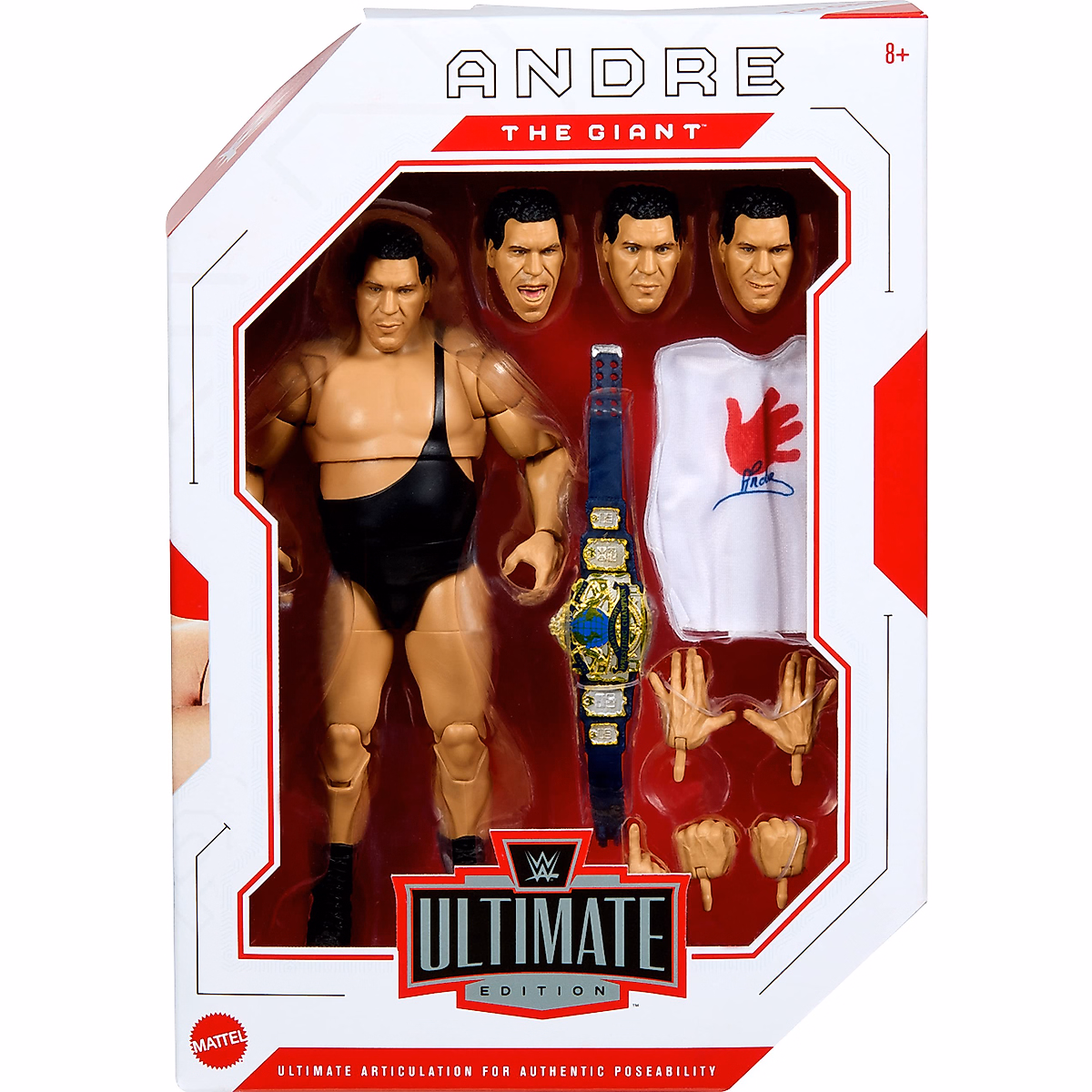 Mattel WWE Andre the Giant Ultimate Edition Action Figure with Interchangeable Accessories, Articulation & Life-Like Detail, 6-inch