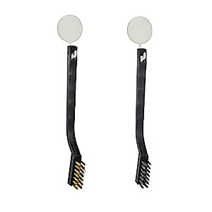 Amazon Basics Stainless Steel and Brass Mini Wire Brush, 12-Pack