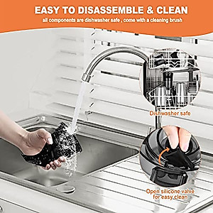 LynTorin Cold Press Juicer Machine, Slow Masticating Juicer with Wide Feed Chute, Slow Masticating Juice Extractor for Fruit and Vegetable, Easy Clean Compact Cold Press Pure Juicer for Home Use